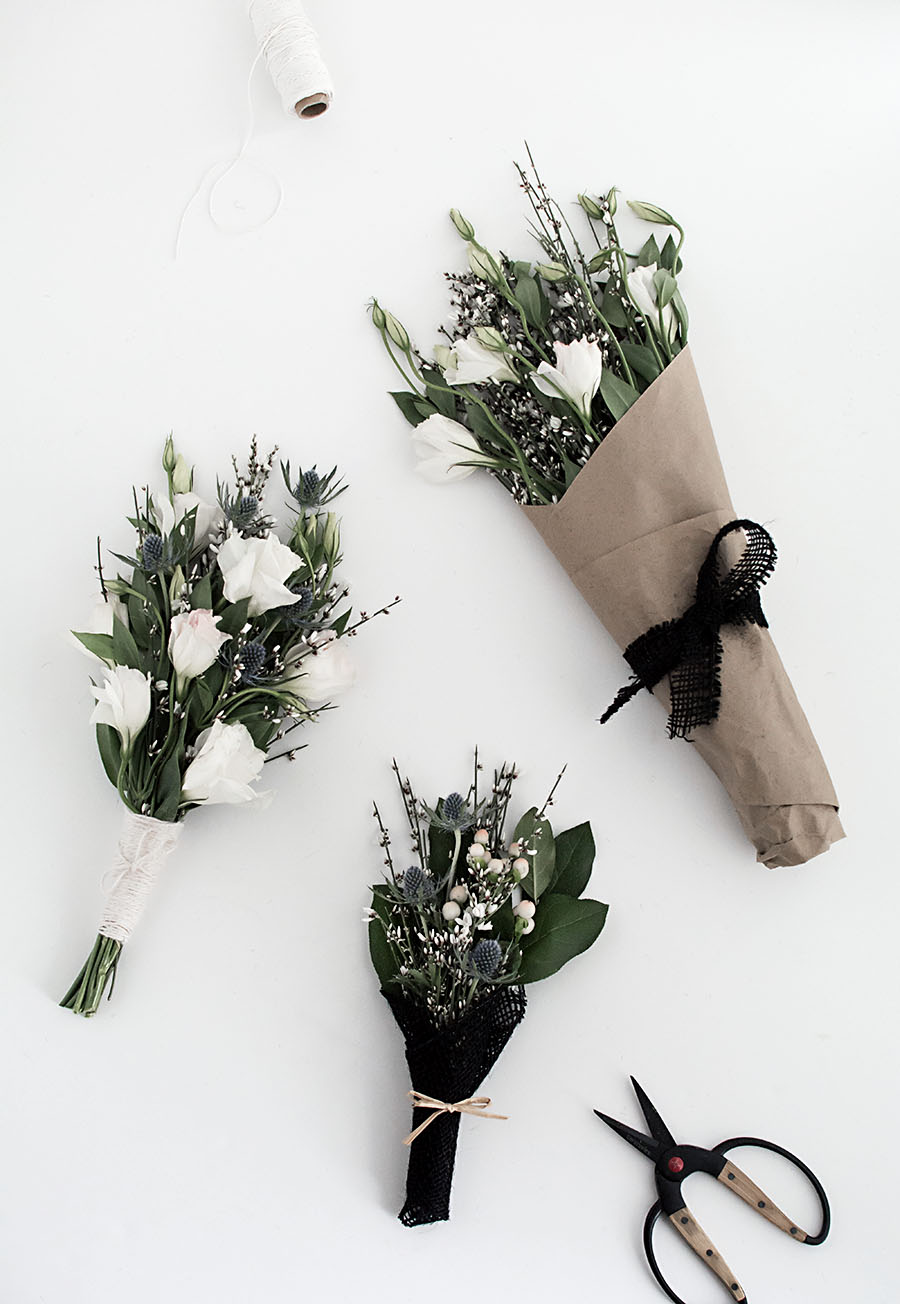 3 Easy Ways to Wrap Flowers - Homey Oh My 3 Easy Ways to Wrap Flowers - Homey Oh My